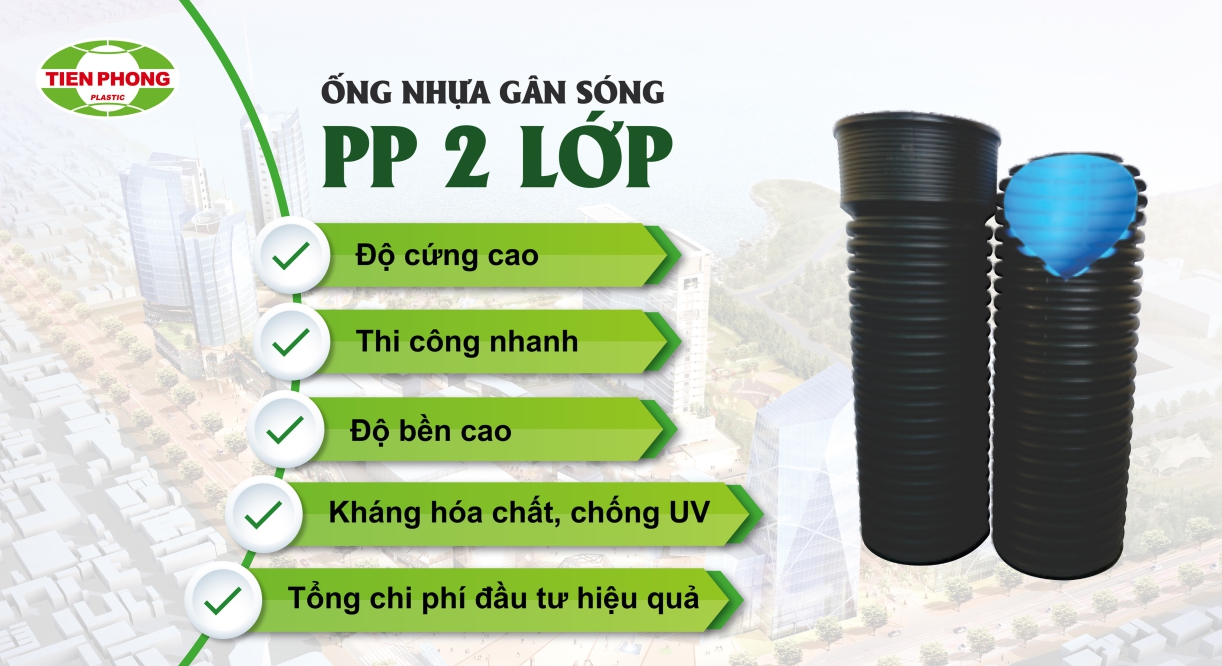 Ống Gân Sóng PP 2 Lớp
